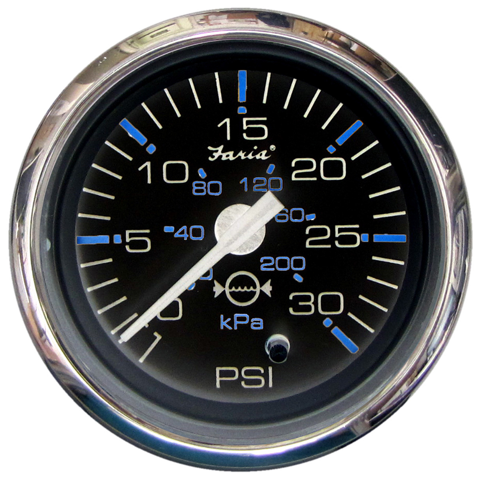 Faria Beede Instruments Chesapeake Black SS2" Water Pressure Gauge Kit ...