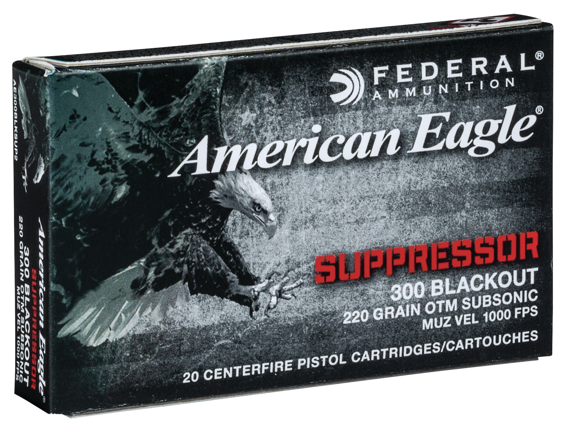 Federal Premium .300 AAC Blackout 220 Grain Open Tip Match Ammunition ...