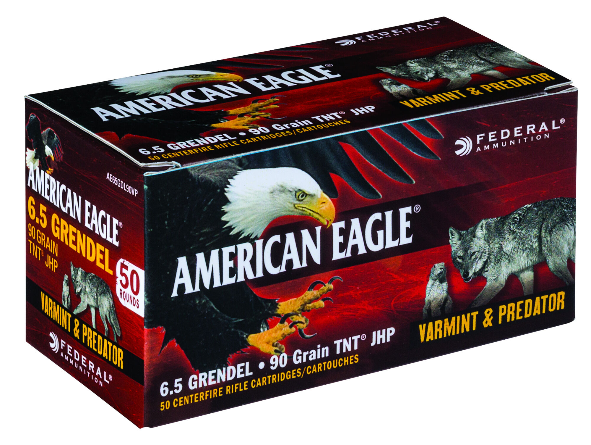 Federal Premium VARMinT / PREDATOR 6.5mm Grendel 90 Grain JHP Rifle ...