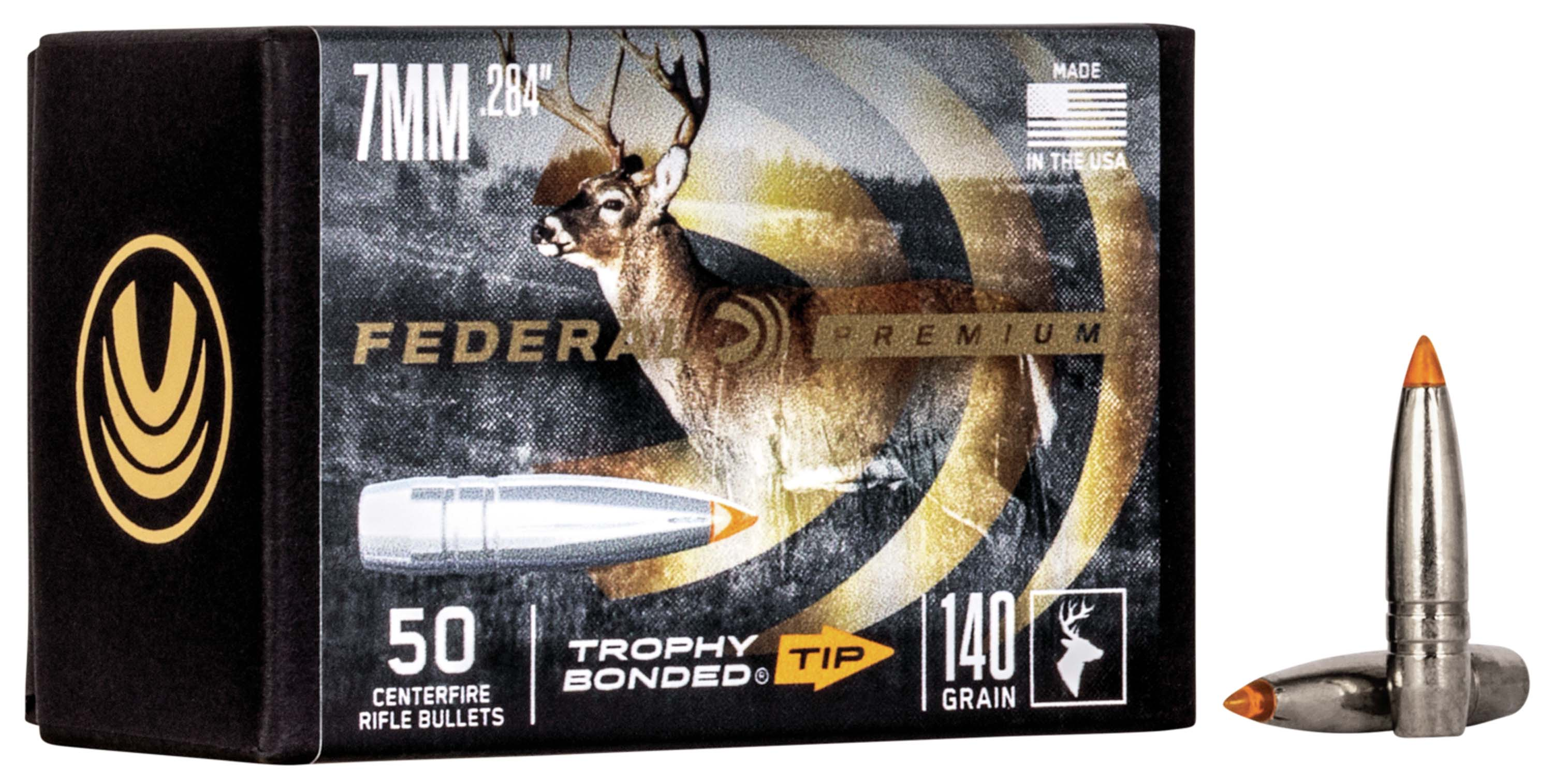 Federal Trophy Bonded Tip Component Bullet .284 140 Grain Rifle Bullet ...