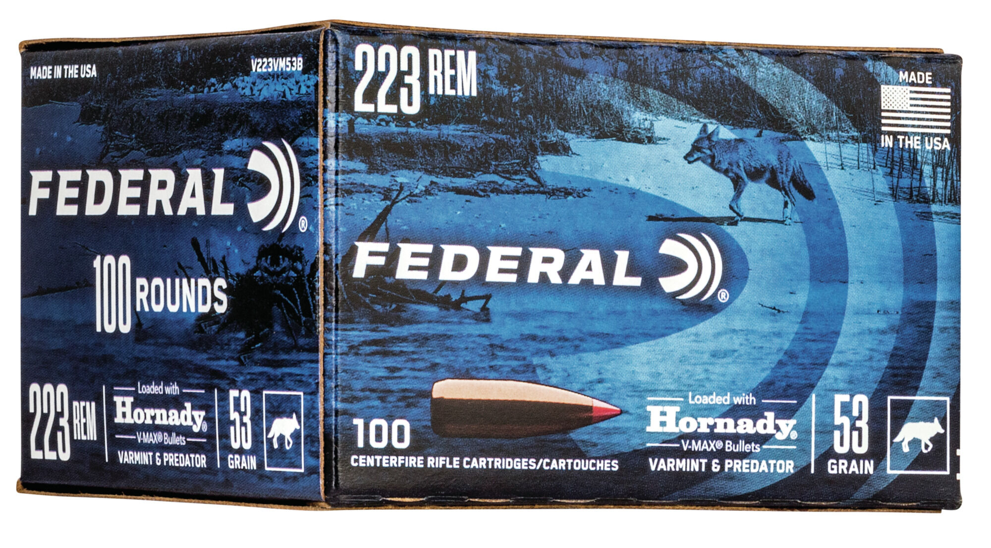 Federal Premium Varmint & Predator 223 Rem 53 Grain Hornady V-Max ...