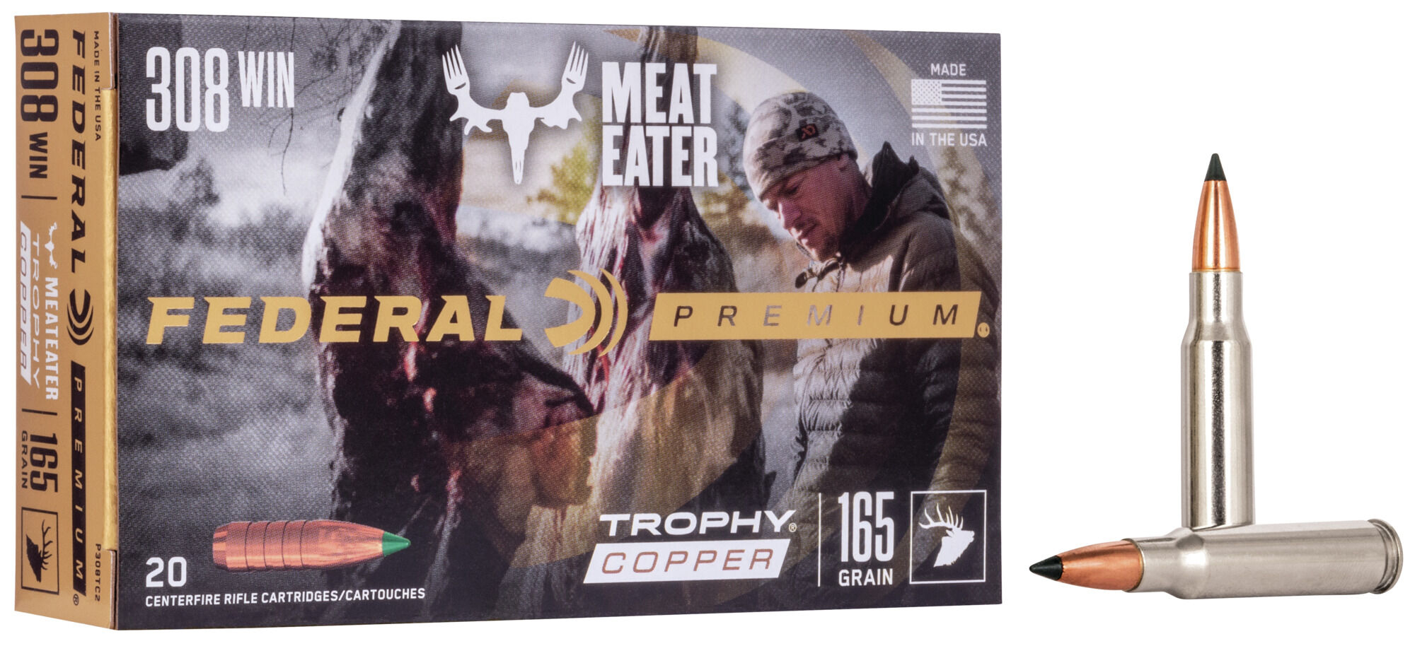 Federal Premium VITAL-SHOK .308 Winchester 165 Grain Trophy Copper ...