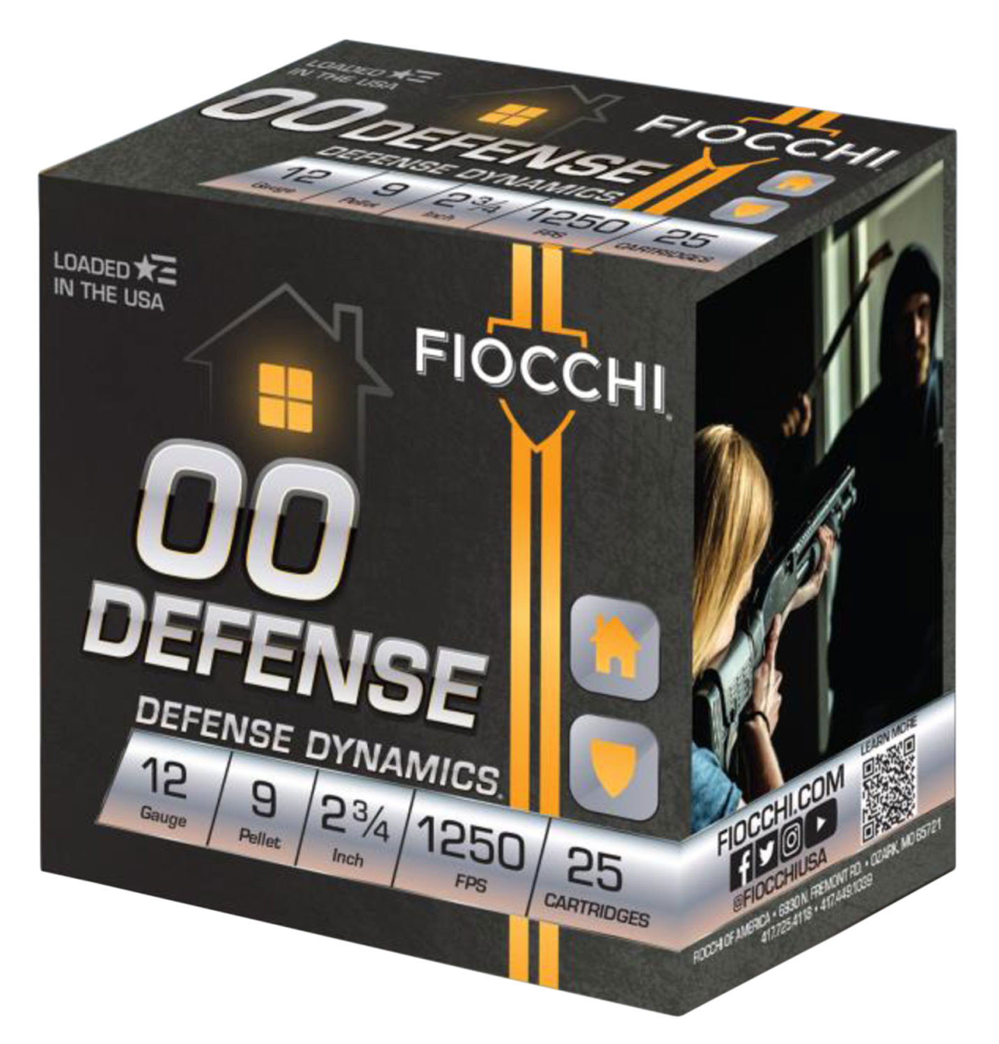 Fiocchi Defense Limited 12 Gauge 00 Buckshot Ammunition (12EX00BK ...