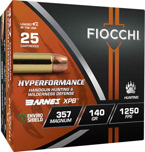 Fiocchi Hyperformance Hunt 357 Mag 140 grain XPB Jacketed Hollow Point ...