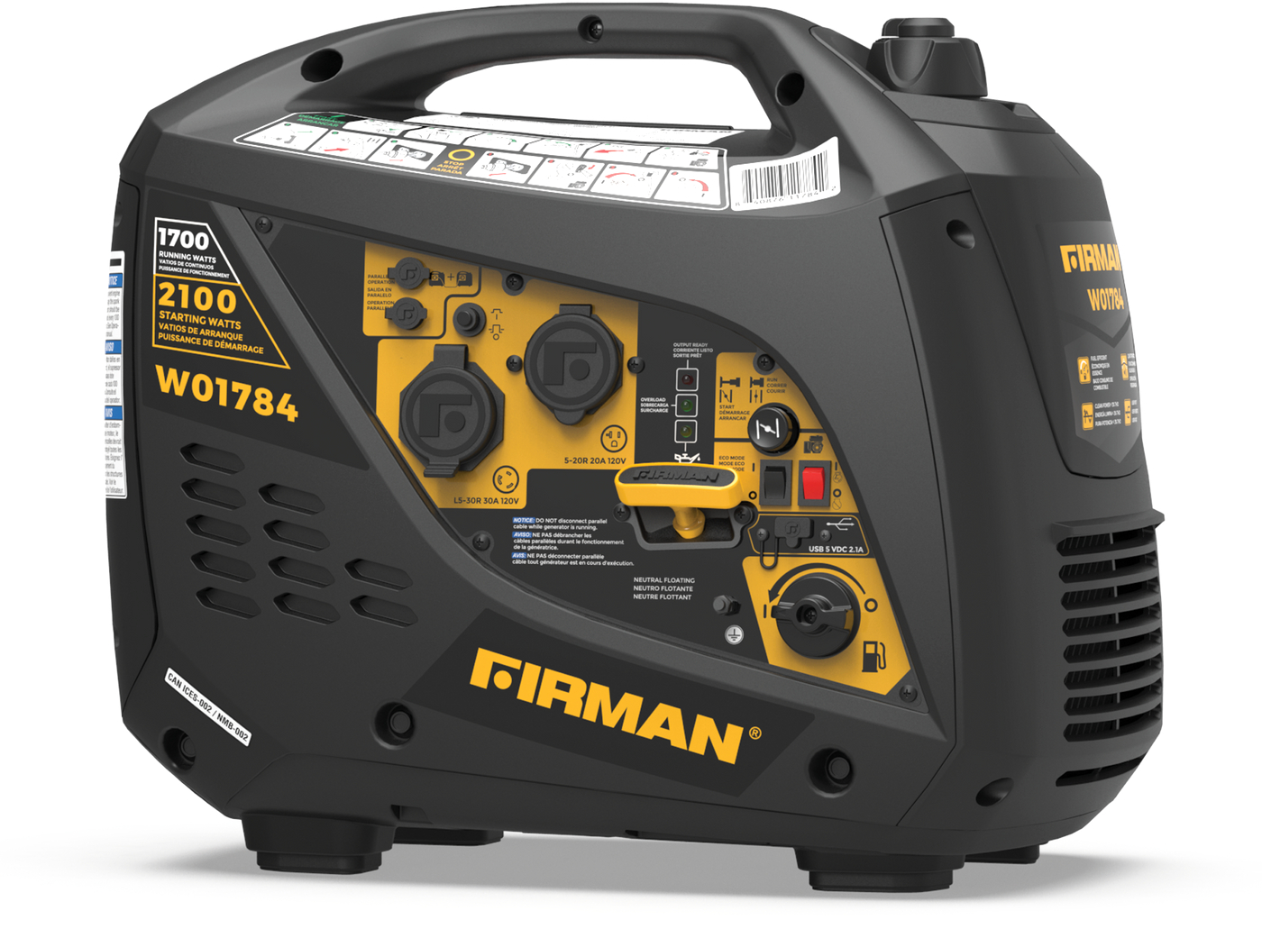 Firman Power and Equipment W01784 Portable Generator With Built In ...