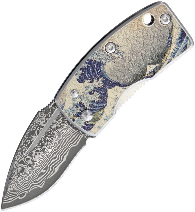 G.Sakai Money Clip Framelock Blue Wave Folding Knife Review - The ...