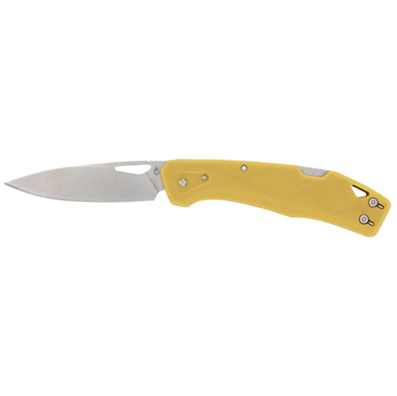 Gerber Lst Mustard Yellow 2.5 Inch Plain Satin Modified Clip Point ...
