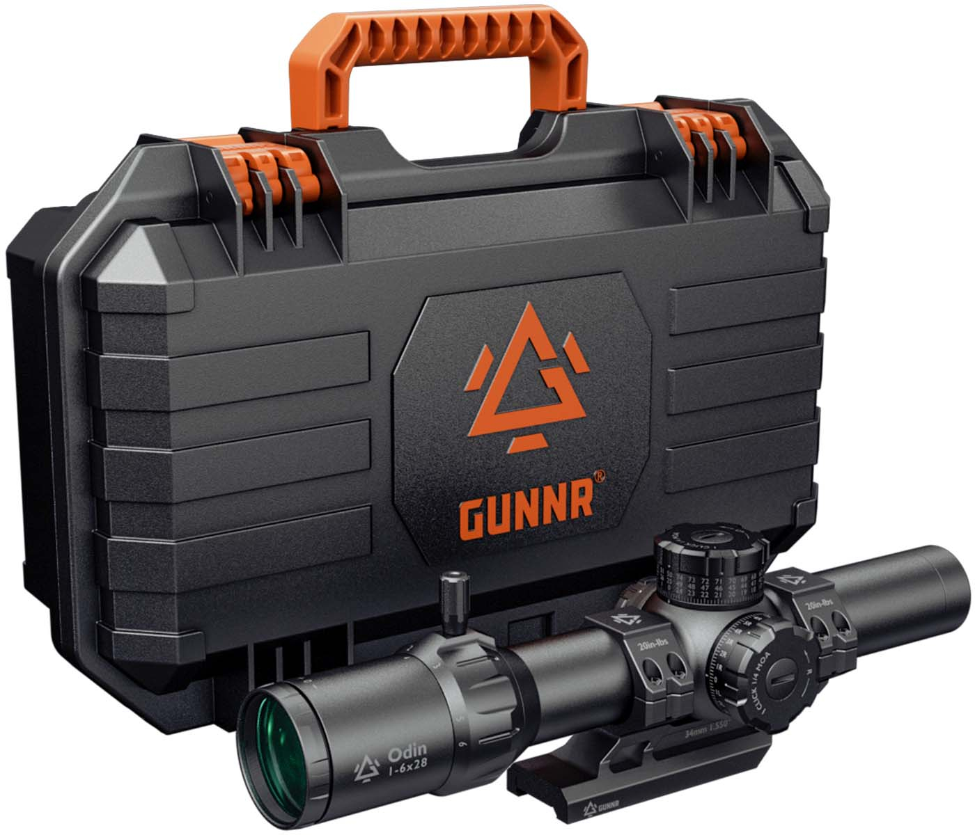 GUNNR Odin 1-6x28mm 34mm Tube FFP LPVO Rifle Scope with Mount and Case ...