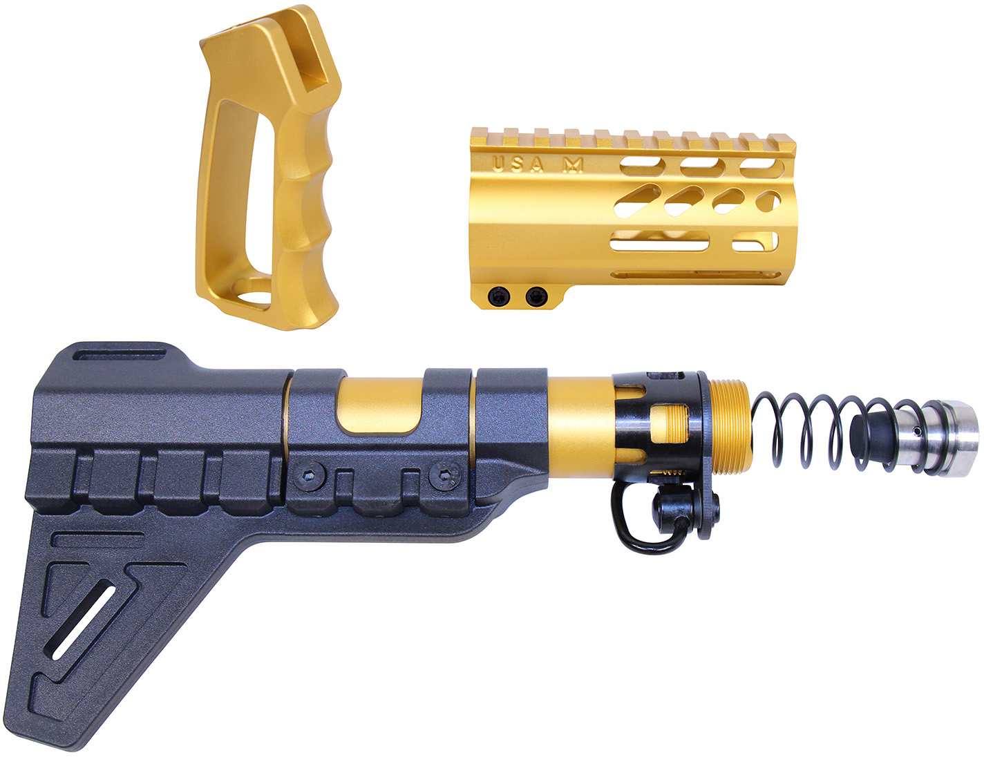 Guntec USA AR-15 Micro Pistol Furniture Set w/Brace Review - Gun Values ...