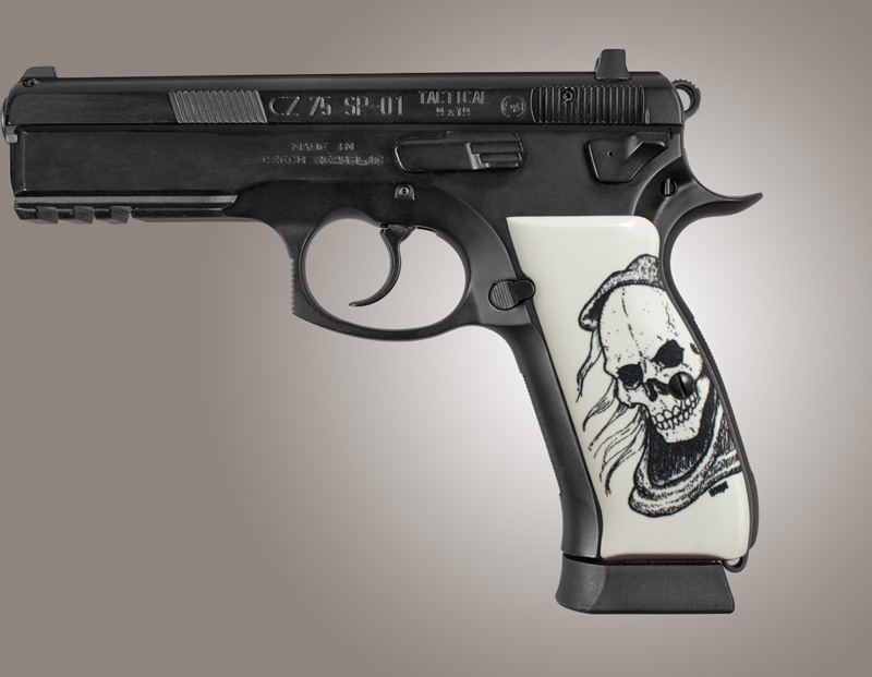 Hogue CZ 75 Scrimshaw Polymer Grips - Grim Reaper Review - The Civil War
