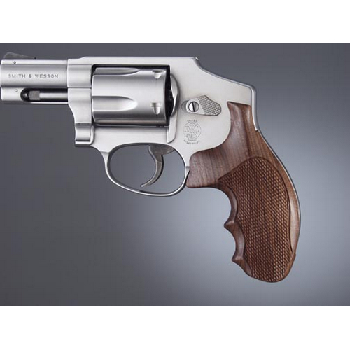 Hogue S&W J Frame Round Butt Handgun Grip, Pau Ferro Checkered 60301 ...