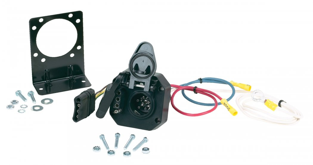 Hopkins Towing Solutions 47175 Multi Tow Adapter: 4 Flat to 6 Round and ...