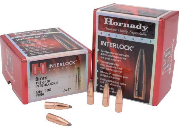 Hornady InterLock 8mm .323 195gr Spire Point Rifle Bullets Review - The ...
