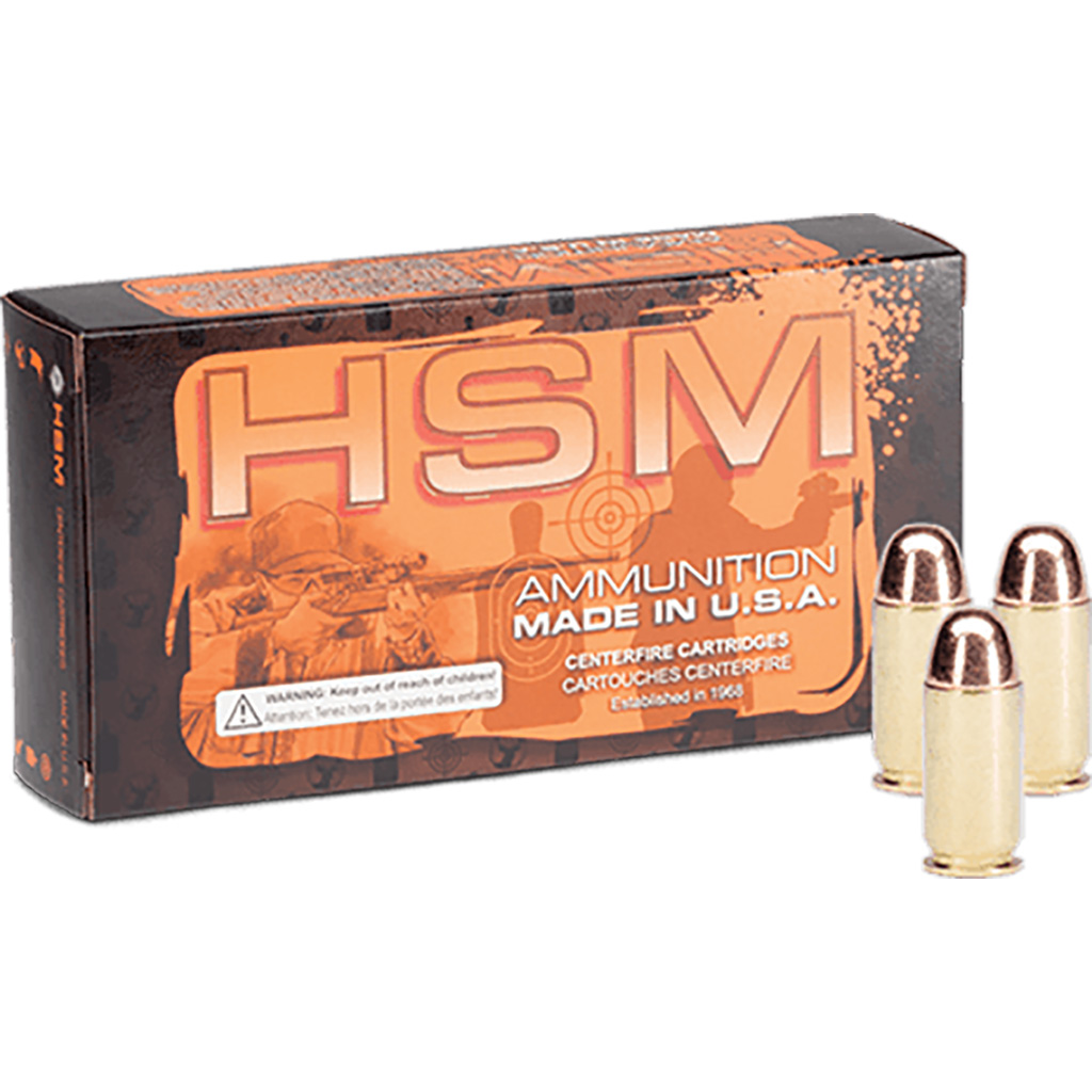 HSM Ammunition Training .38 Special 158 Grain Plated Flat Point Brass Cased Centerfire Pistol ...