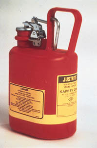 Justrite 14160 Type I Nonmetallic Safety Cans with Stainless Steel ...
