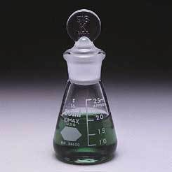 Kimble/Kontes KIMAX Erlenmeyer Flask, ST Glass Stopper, Graduated ...