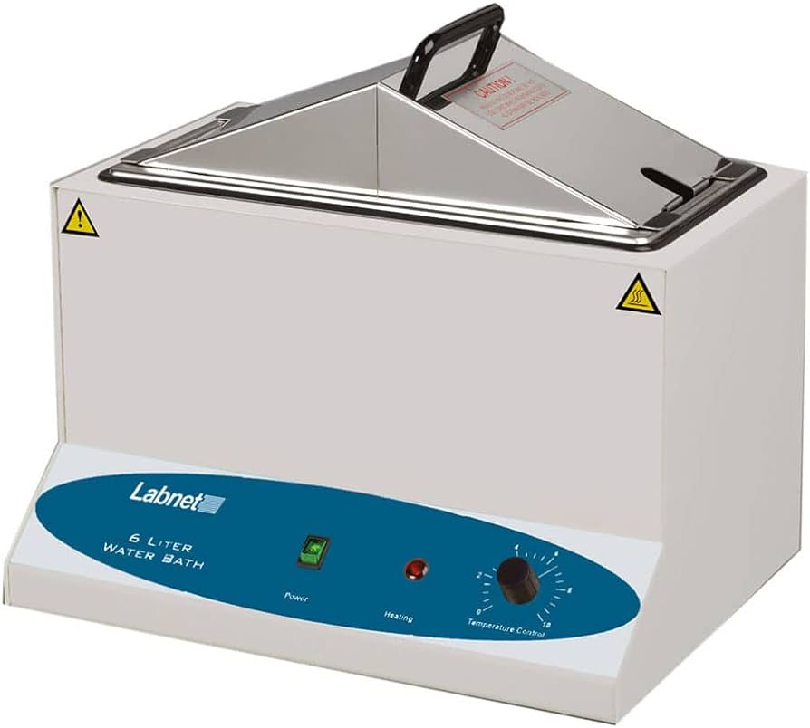 Labnet 6L Mini Water Bath w/ Stainless Steel Gable Cover and ...
