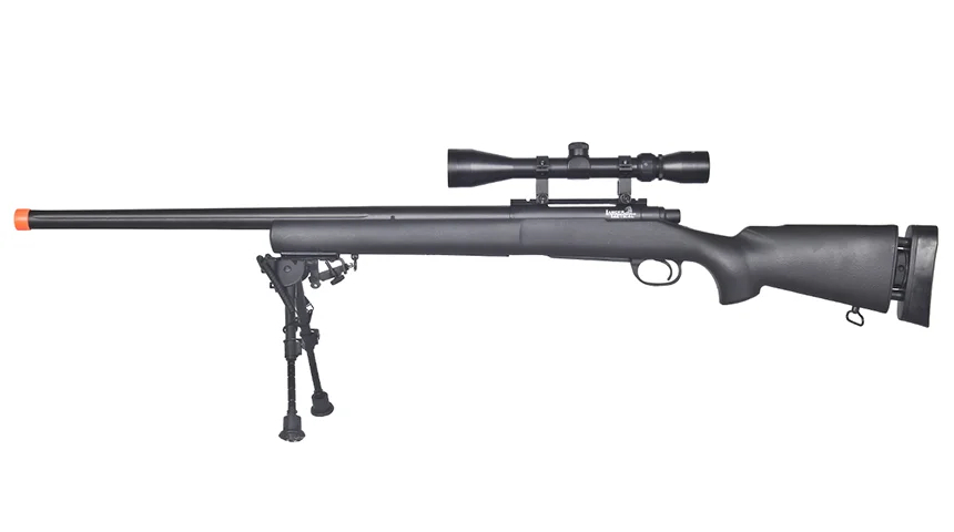 Lancer Tactical M24 Bolt Action Spring Sniper Rifle w/ Scope & Bipod ...