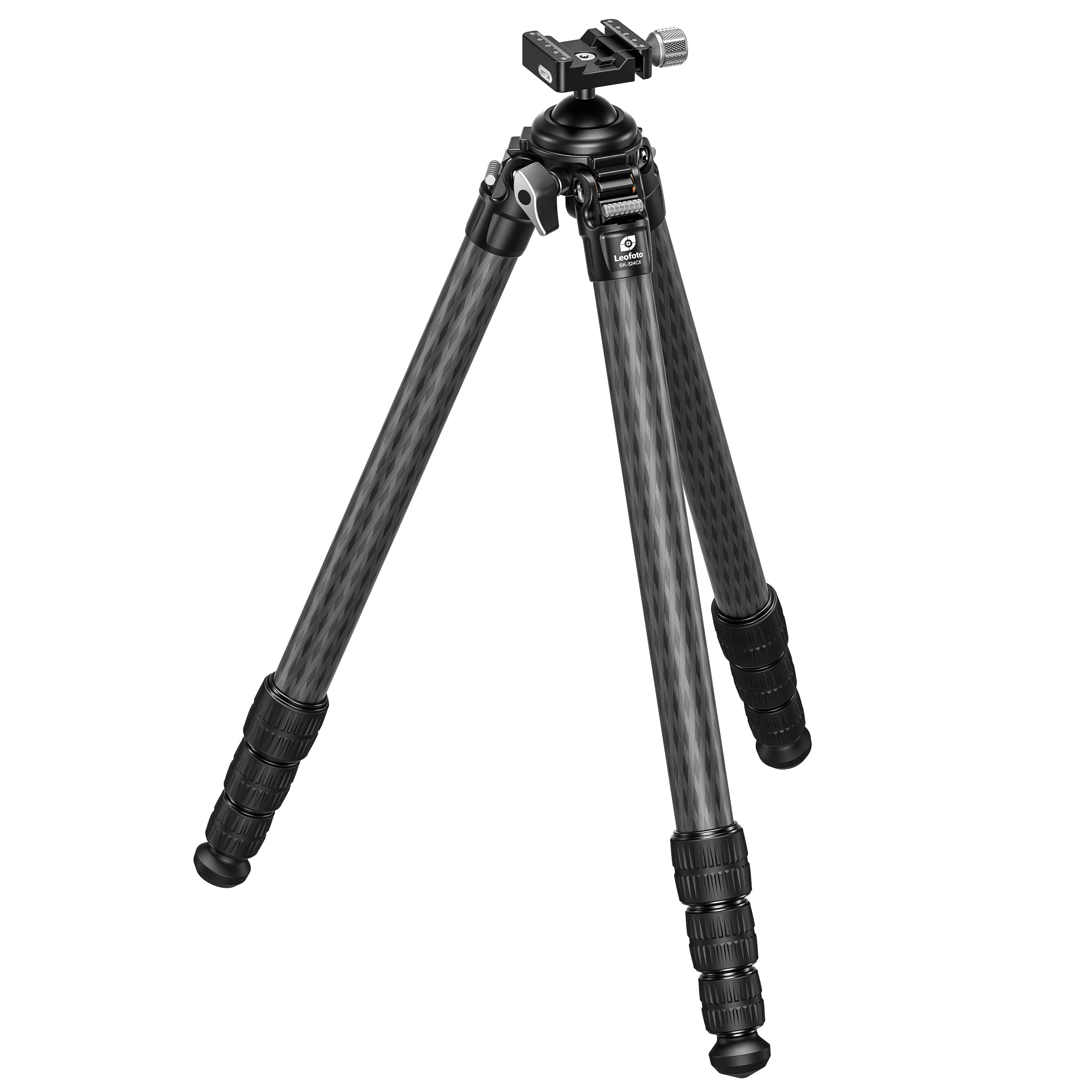 Leofoto SK-324CX Outdoors Tripod w/ Integrated Knob-Control Ballhead ...