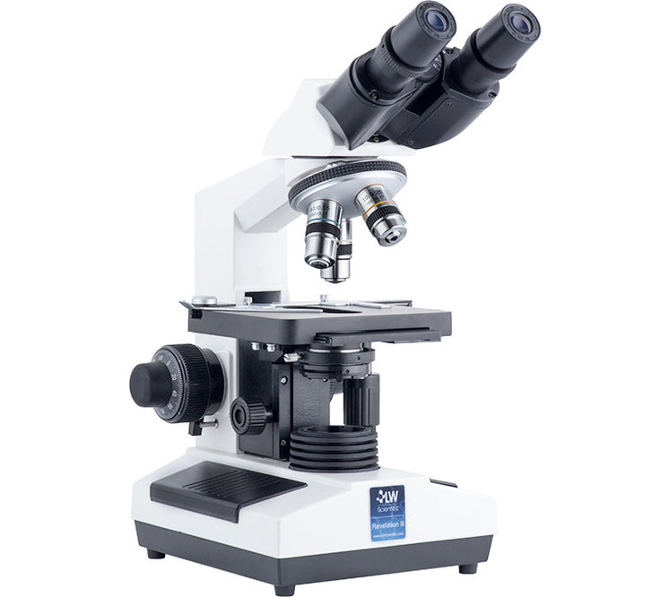 LW Scientific Revelation 3 DIN, 4 LED Objective Binocular Microscope ...