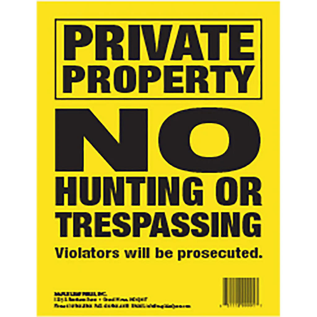 Maple Leaf Press Maple Leaf No Trespassing Sign Review - Gun Values Board