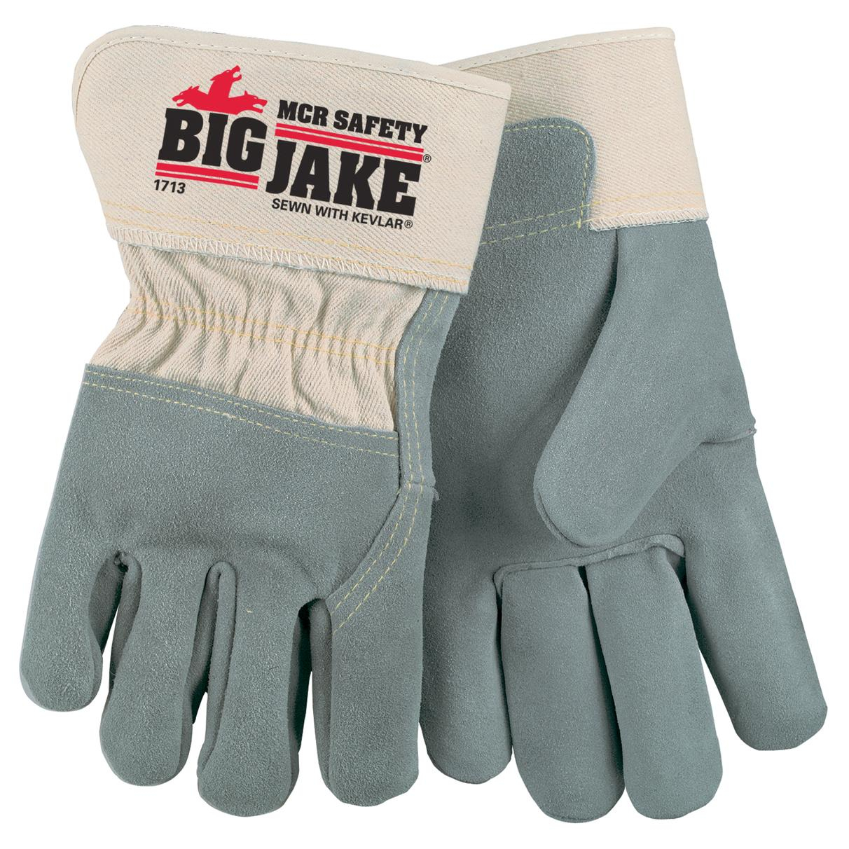 MCR Safety Big Jake Leather Palm Work Gloves - Safety Cuff Review - The ...