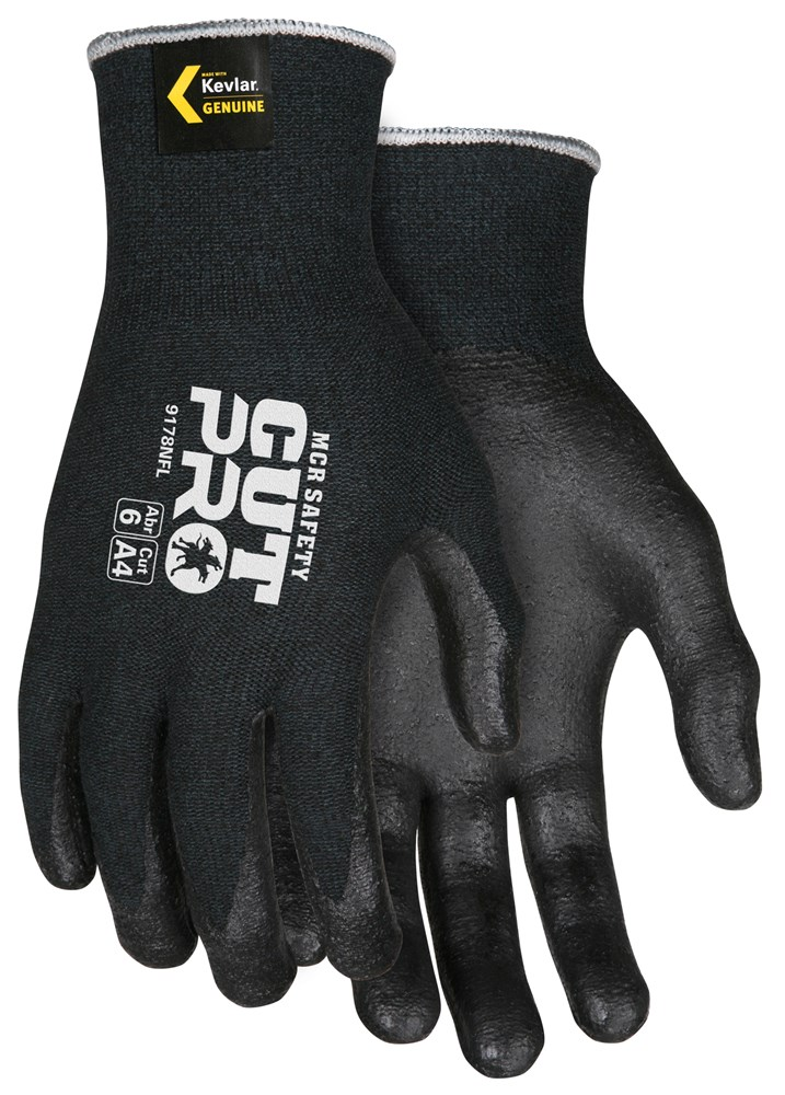 MCR Safety Cut Pro Cut Resistant Work Gloves, Nitrile Foam Coated Palm ...
