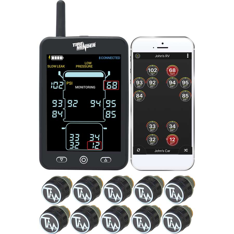 Minder Research Tireminder A1As RV TPMS with 10 Transmitters Review ...