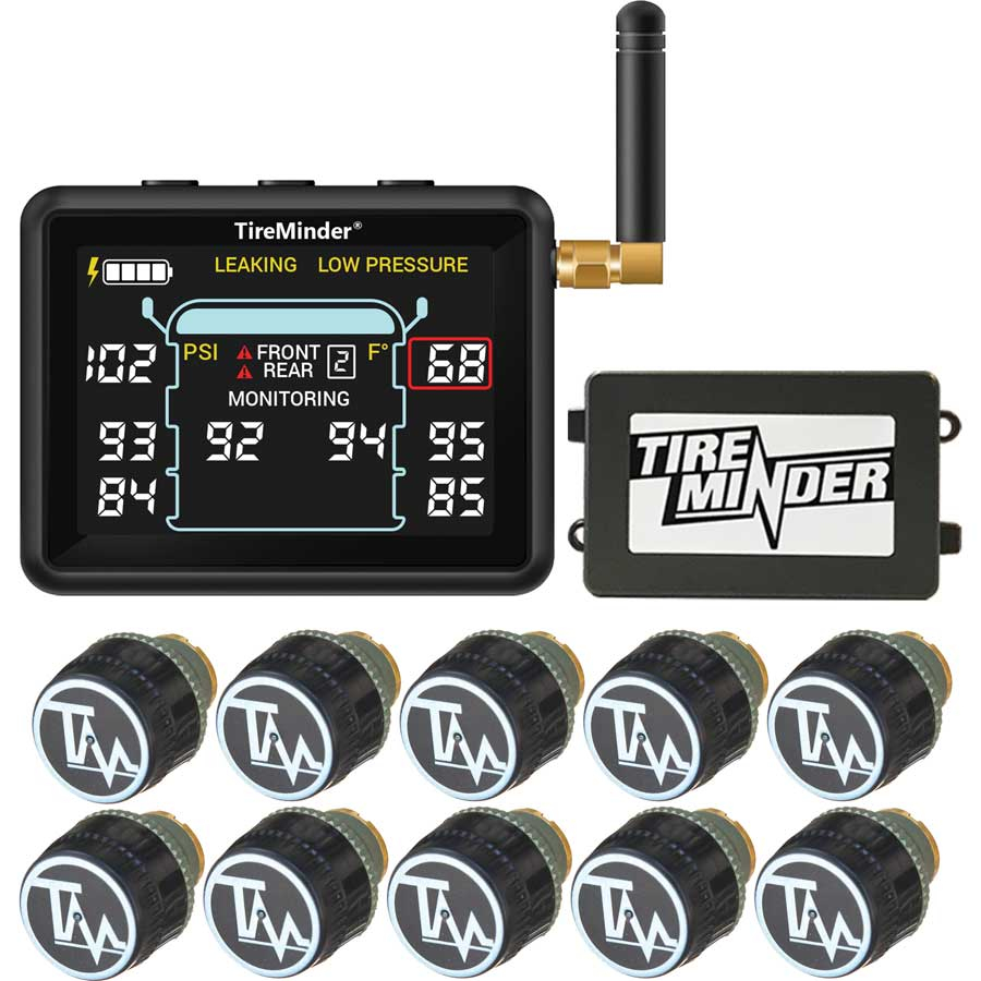 Minder Research Tireminder I10 RV TPMS with 10 Transmitters Review ...