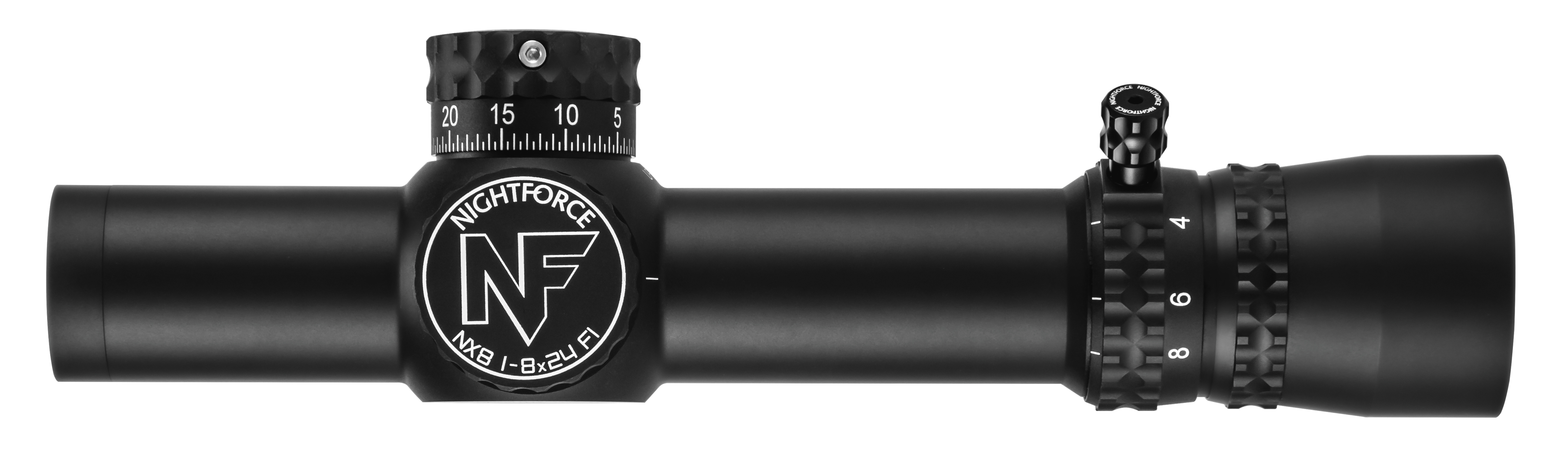 NightForce NX8 1-8x24mm Capped LPVO Rifle Scope, 30mm Tube, First Focal ...