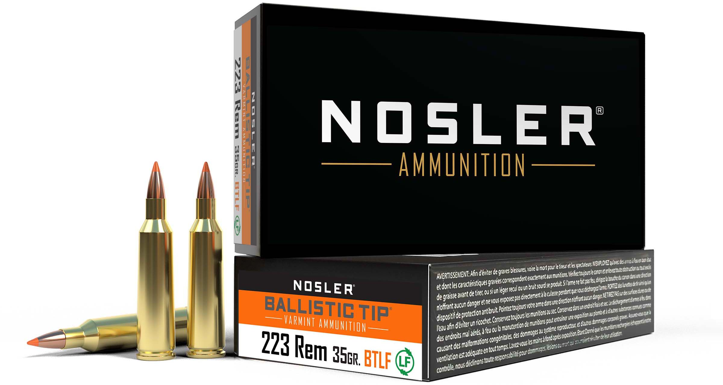 Nosler .223 Remington Ballistic Tip 35 Grain Lead Free Rifle Ammunition ...