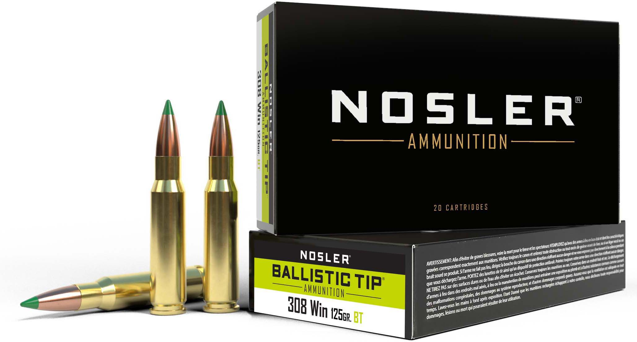 Nosler .308 Winchester 125 Grain Ballistic Tip Rifle Ammunition Review ...