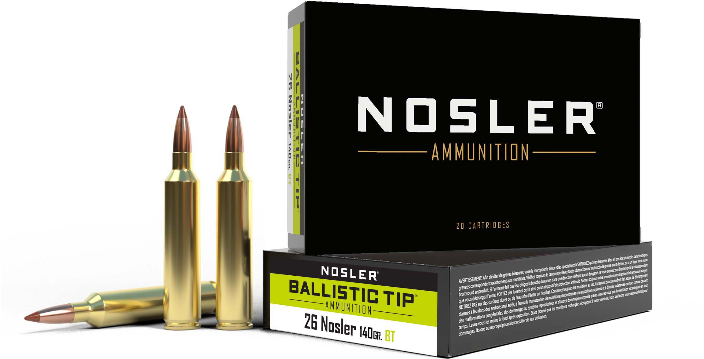 Nosler Ballistic Tip Hunting 26 Nosler 140gr Rifle Ammunition Review ...