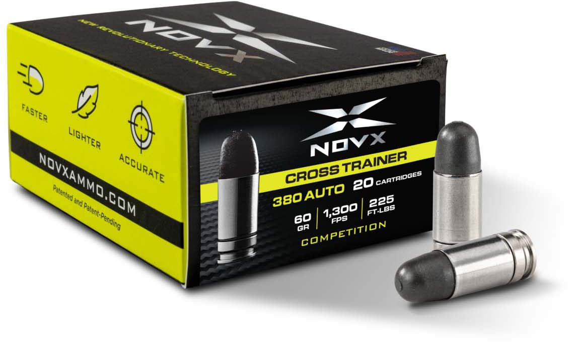 NovX Ammunition Cross Trainer 380 ACP 60 Grain Pistol Ammunition ...