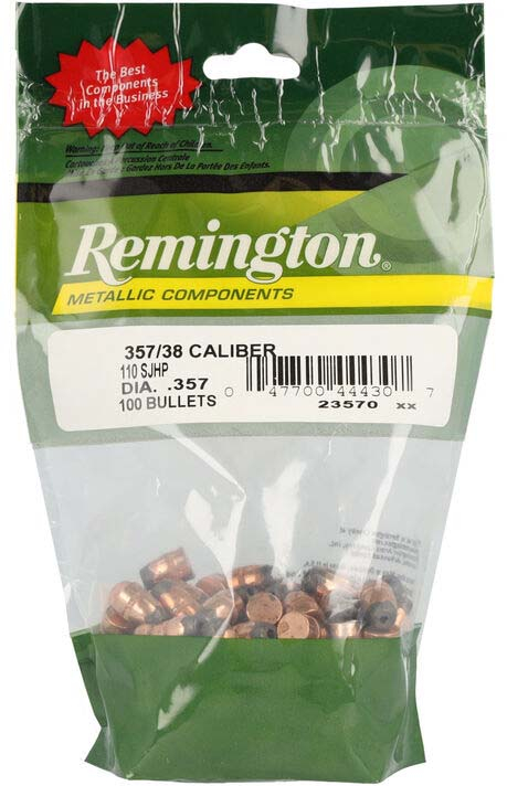 Remington .357/.38 110 Grain Semi-Jacketed Hollow Point Pistol Bullets ...