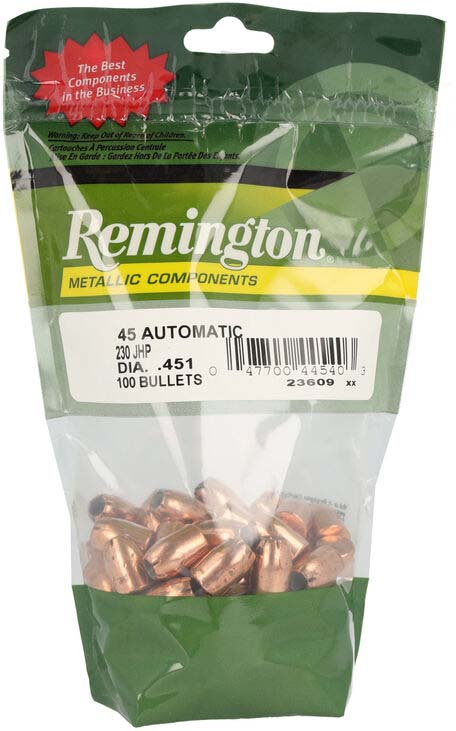 Remington .45 230 Grain Jacketed Hollow Point Pistol Bullet Review ...