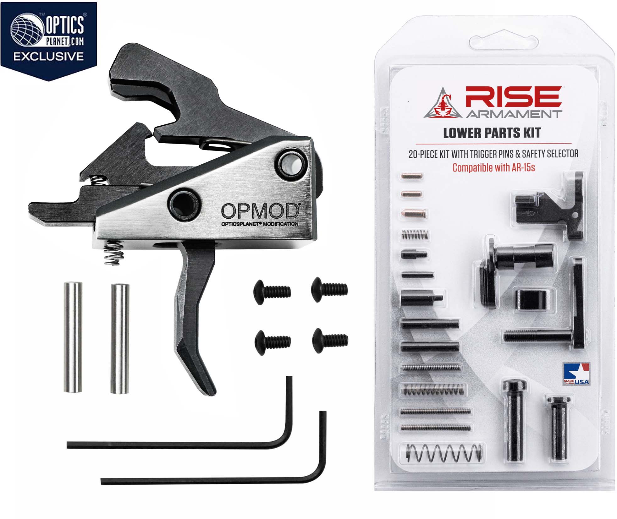 Rise Armament OPMOD Hex-C RA-240 AR-15 Enhanced Rifle Trigger and Lower ...