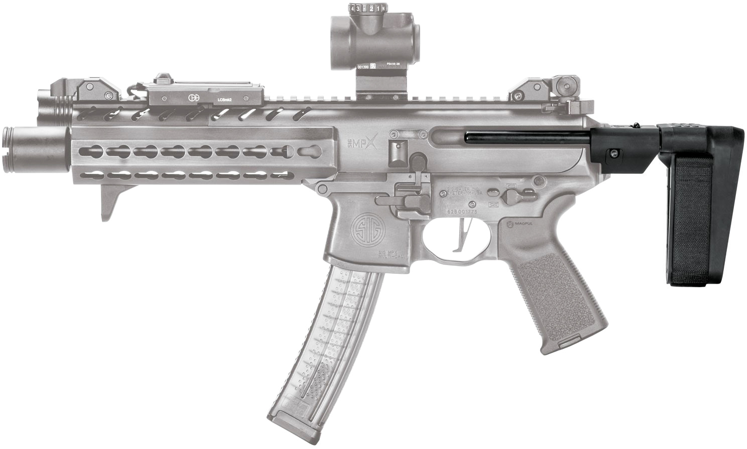 SB Tactical MPX Pistol Stabilizing Brace for SIG SAUER SIG MPX and SIG ...