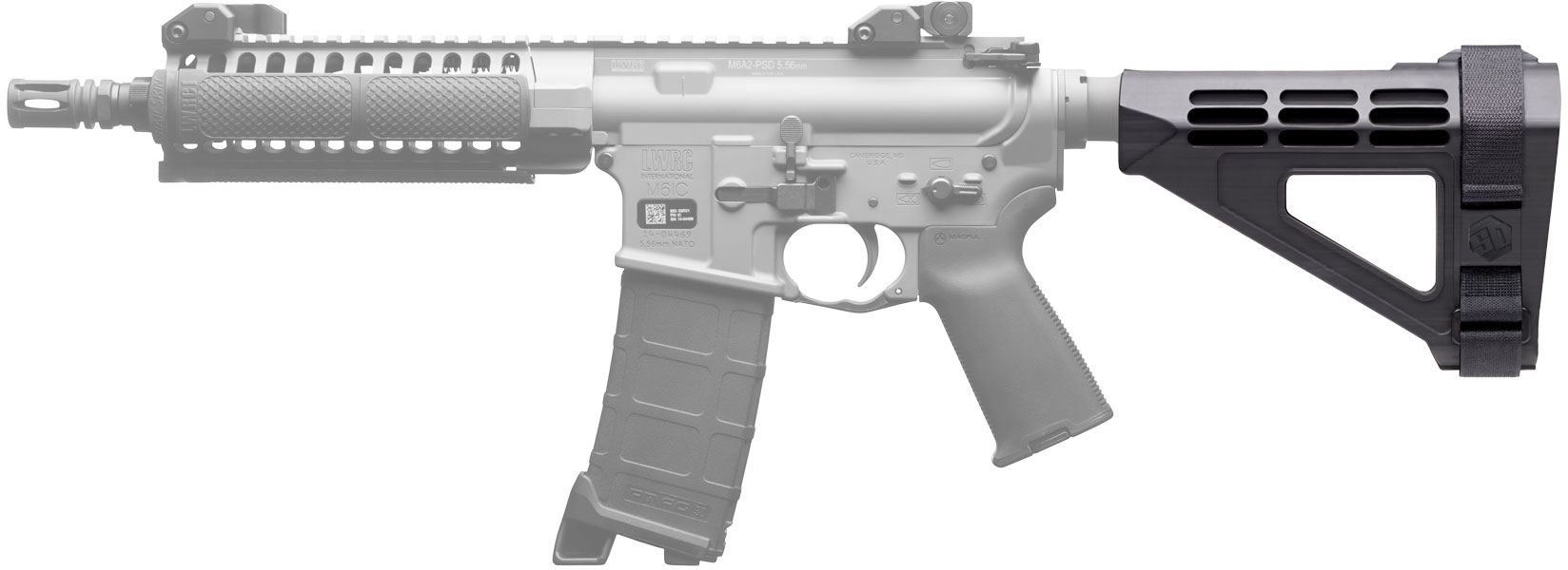 SB Tactical SBM4 Stabilizing Brace for AR Pistol Buffer Tube Platform ...