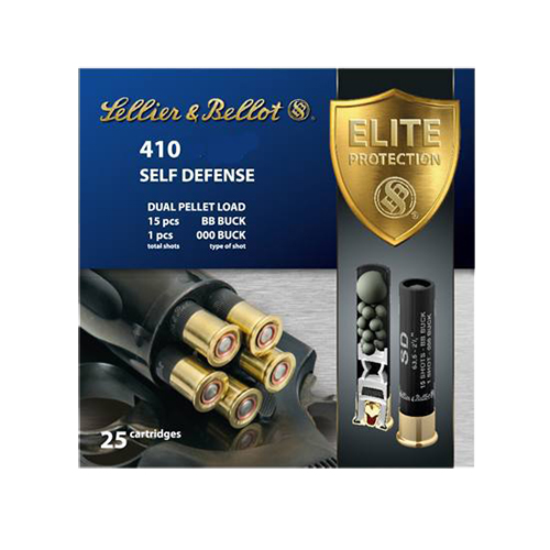 Sellier & Bellot .410 15 Pellet 3in Shotgun Buckshot Ammunition ...