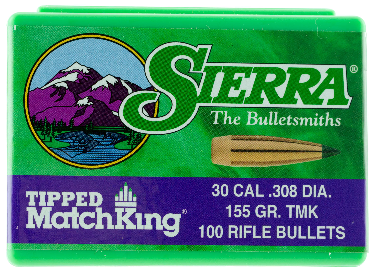 Sierra Bullets .30 Caliber 155 Grain Tipped MatchKing Rifle Bullets ...