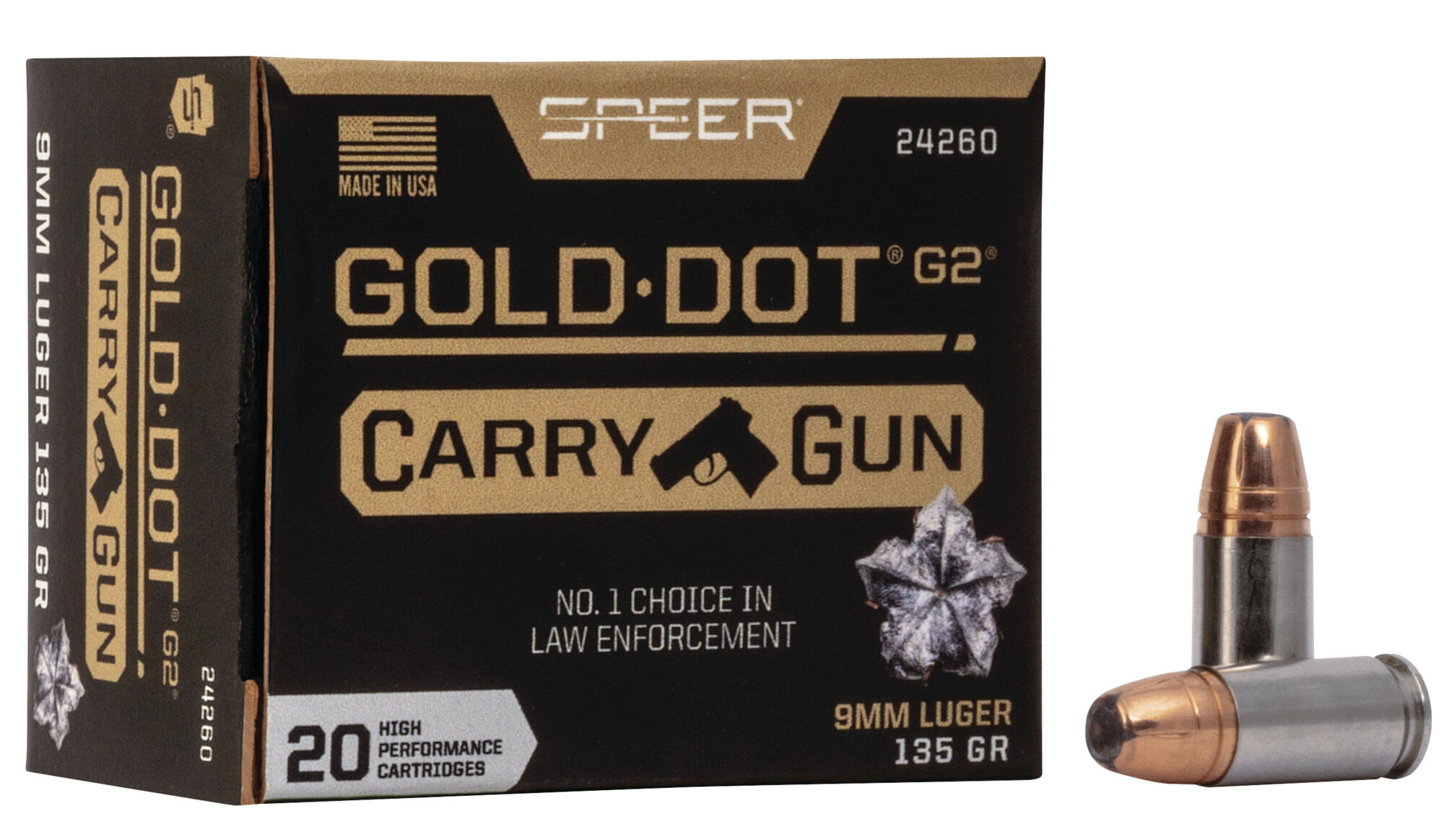 Speer Gold Dot 9mm 135 Grain Hollow Point Ammunition 24260 Review - The ...