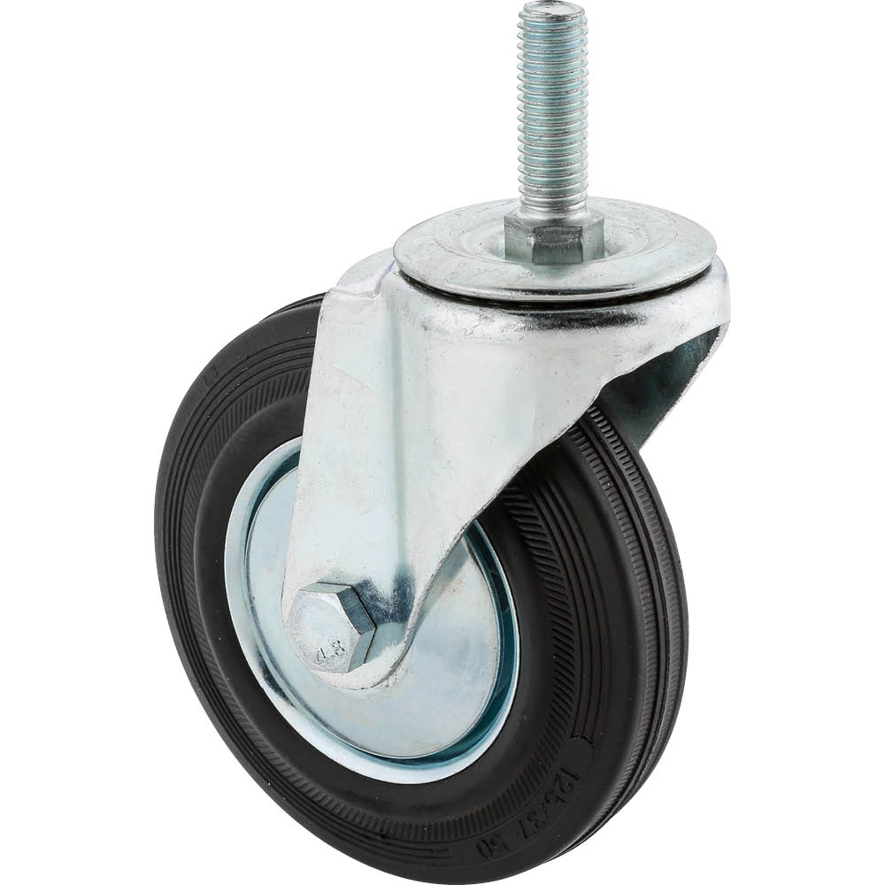 Steelex Rubber Swivel Caster, M12x1.75 Threaded Mount Review - The ...