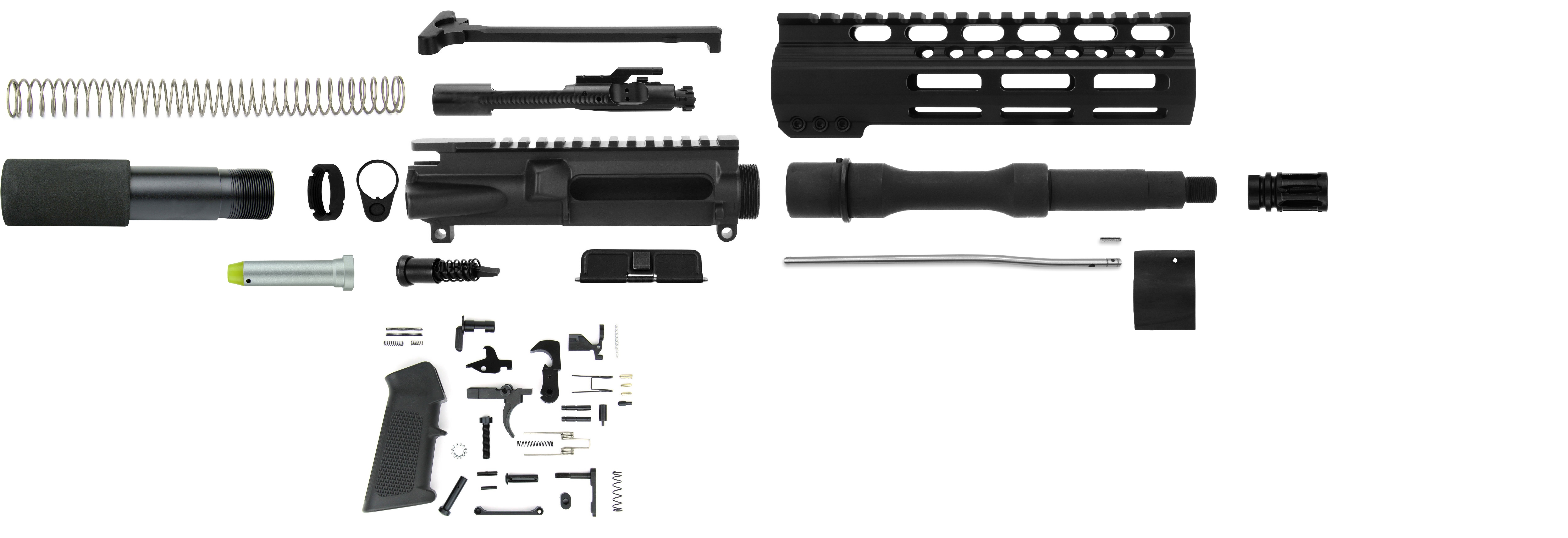 TacFire AR-15 5.56 Complete Upper Receiver w/ Pistol Lower Parts Kit ...
