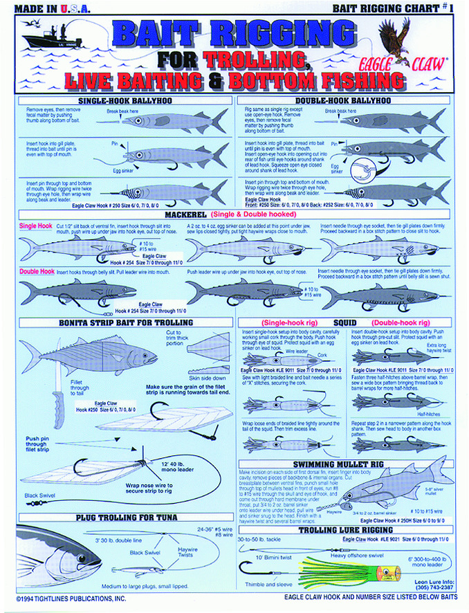 Tightlines Bait Rigging Charts Review - Gun Values Board
