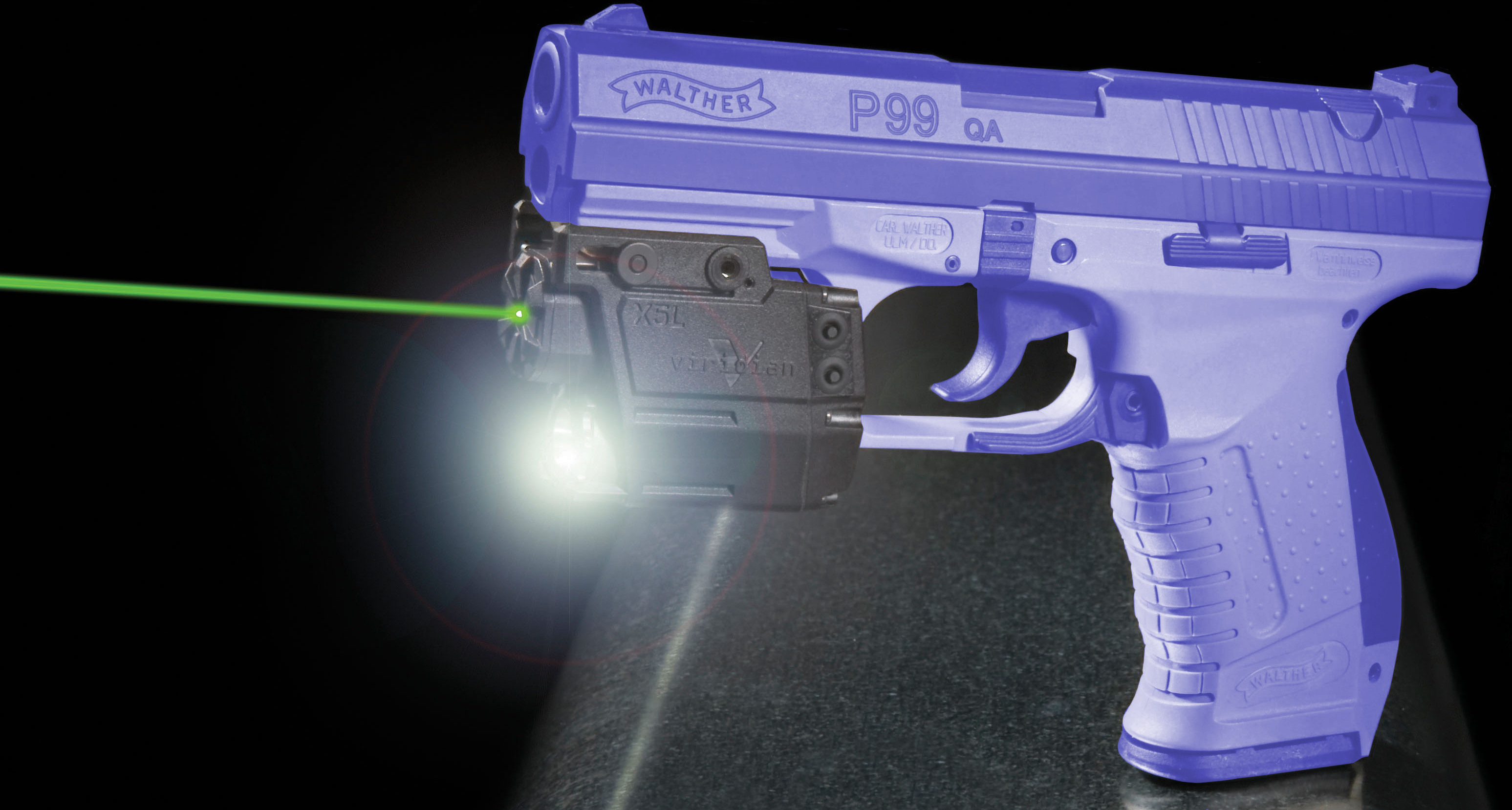 Viridian Walther P99 (Open Rail) Green Laser w/ Tactical Light | Free ...