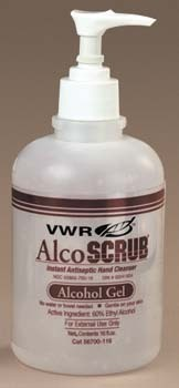 VWR AlcoSCRUB Instant Antiseptic Hand Cleanser 42032-12-601 Pump Bottle ...