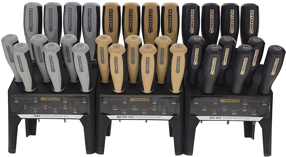 Wheeler Engineering 30 Piece Hex/Torx Benchtop Screwdriver Set | 15% ...