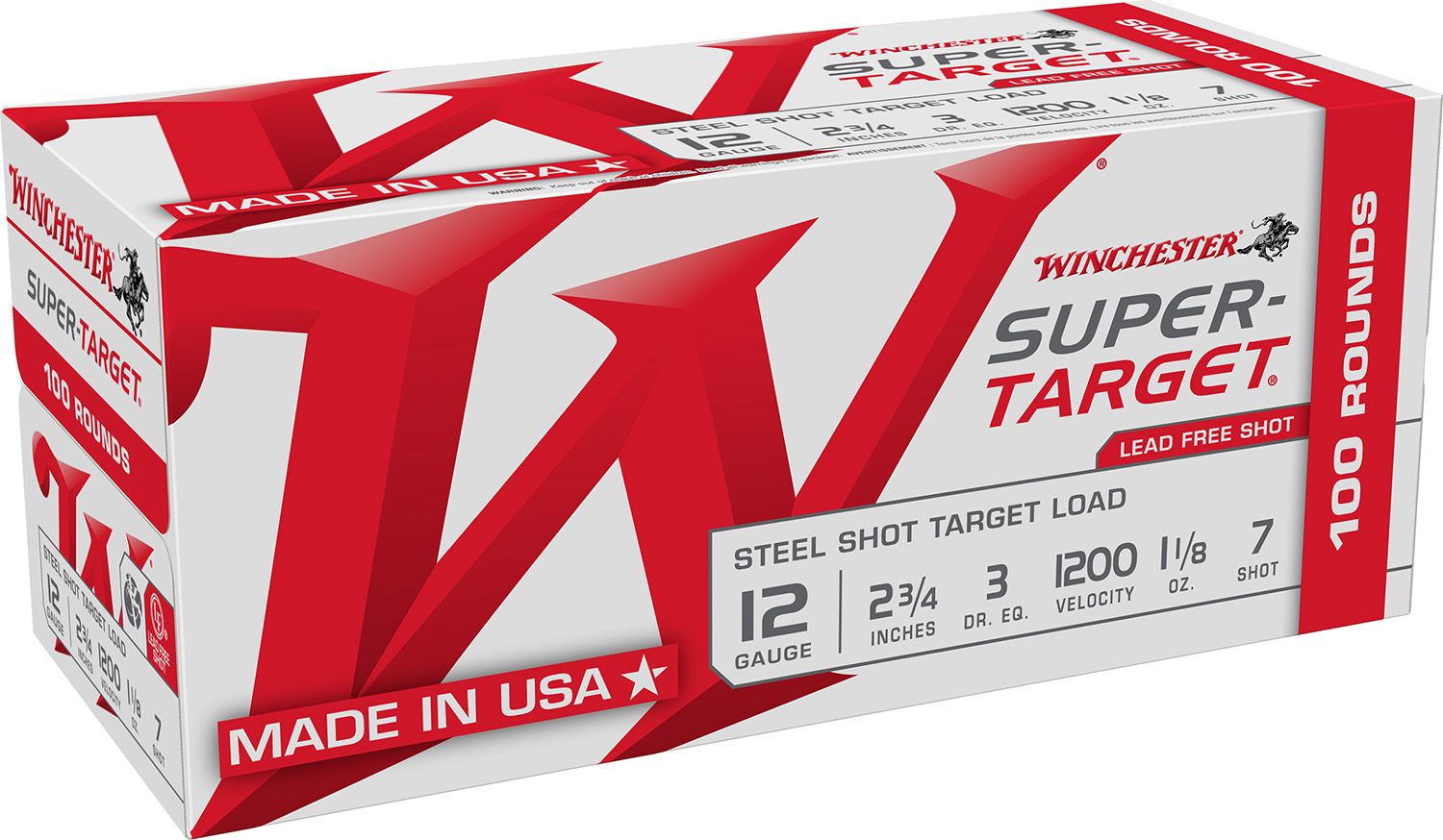 Winchester Super Target Steel Shot Target Load 12 Gauge 2 3/4 Length 1 ...