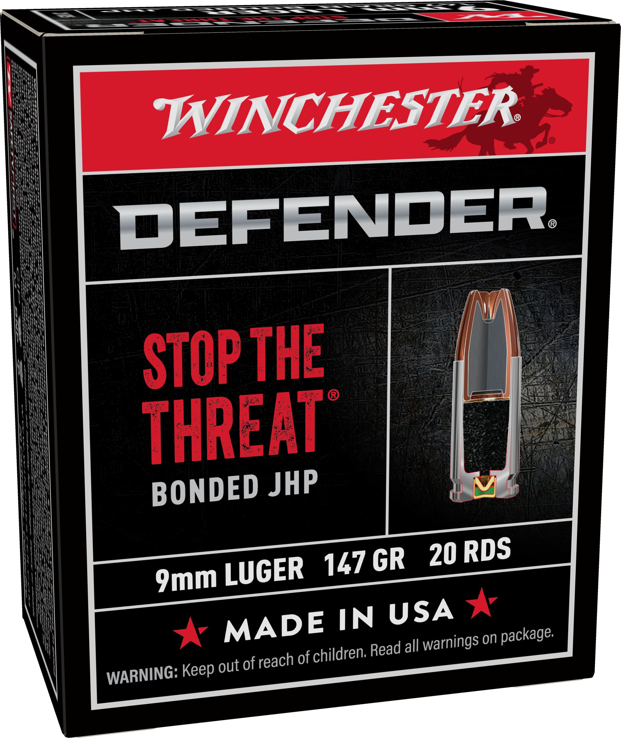 Winchester Defender 9mm 147 grain Bonded JHP Ammunition S9MMPDB1 Review ...